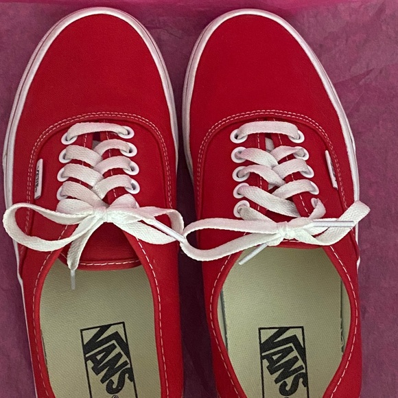 Vans | Shoes | Red Authentic Vans | Poshmark